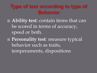 Personality testing | PPTX