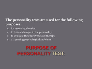 Personality testing | PPTX