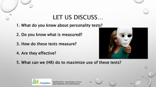Personality tests, do they work | PPT