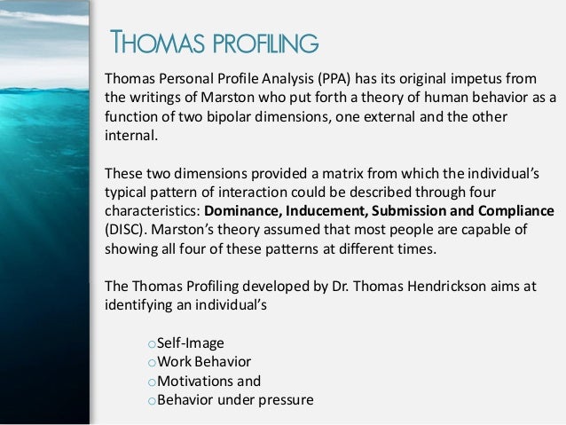 Thomas Personal Profile Analysis : Practice Guide – BLGQMG
