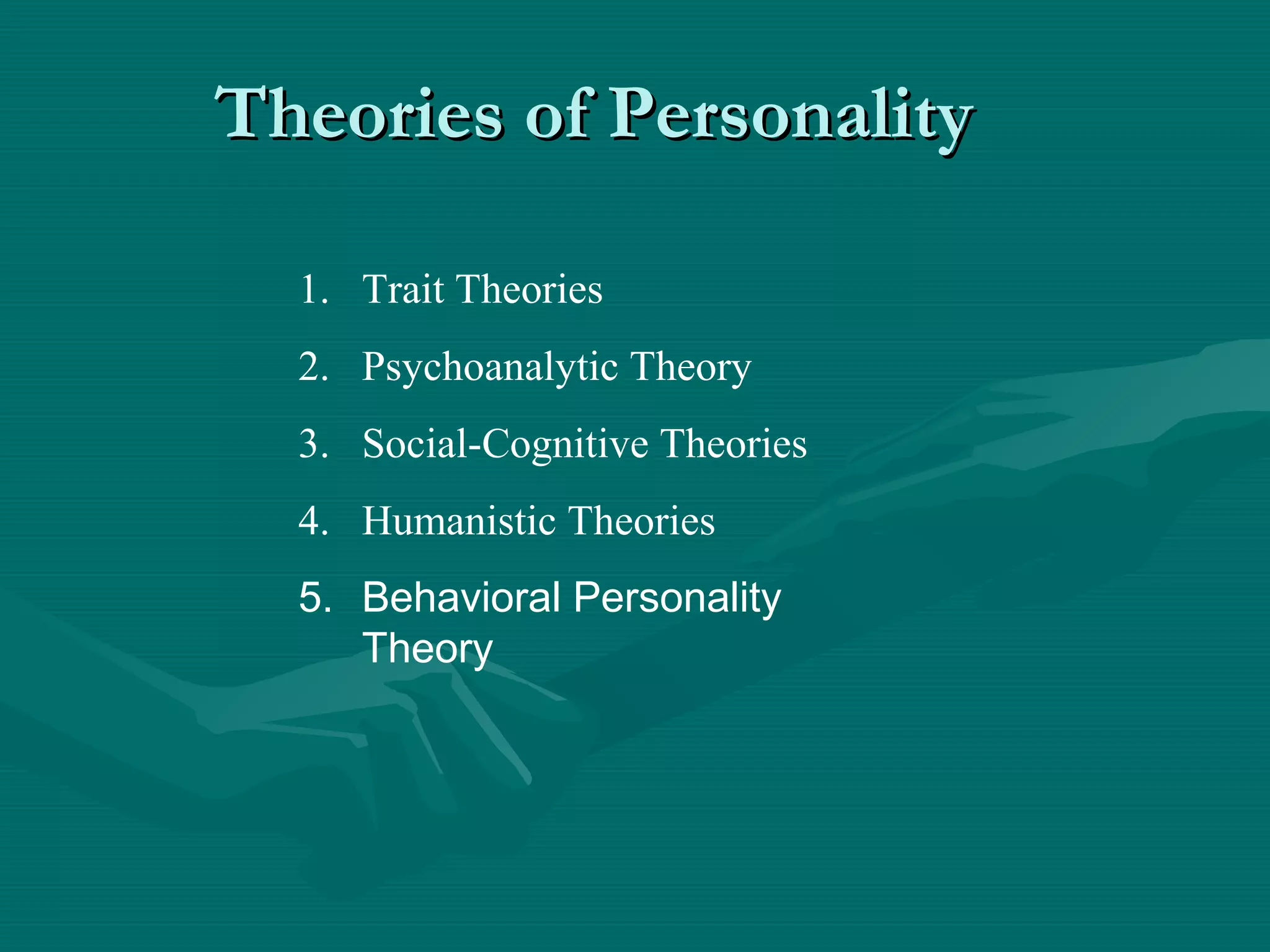 Personality theories | PPT