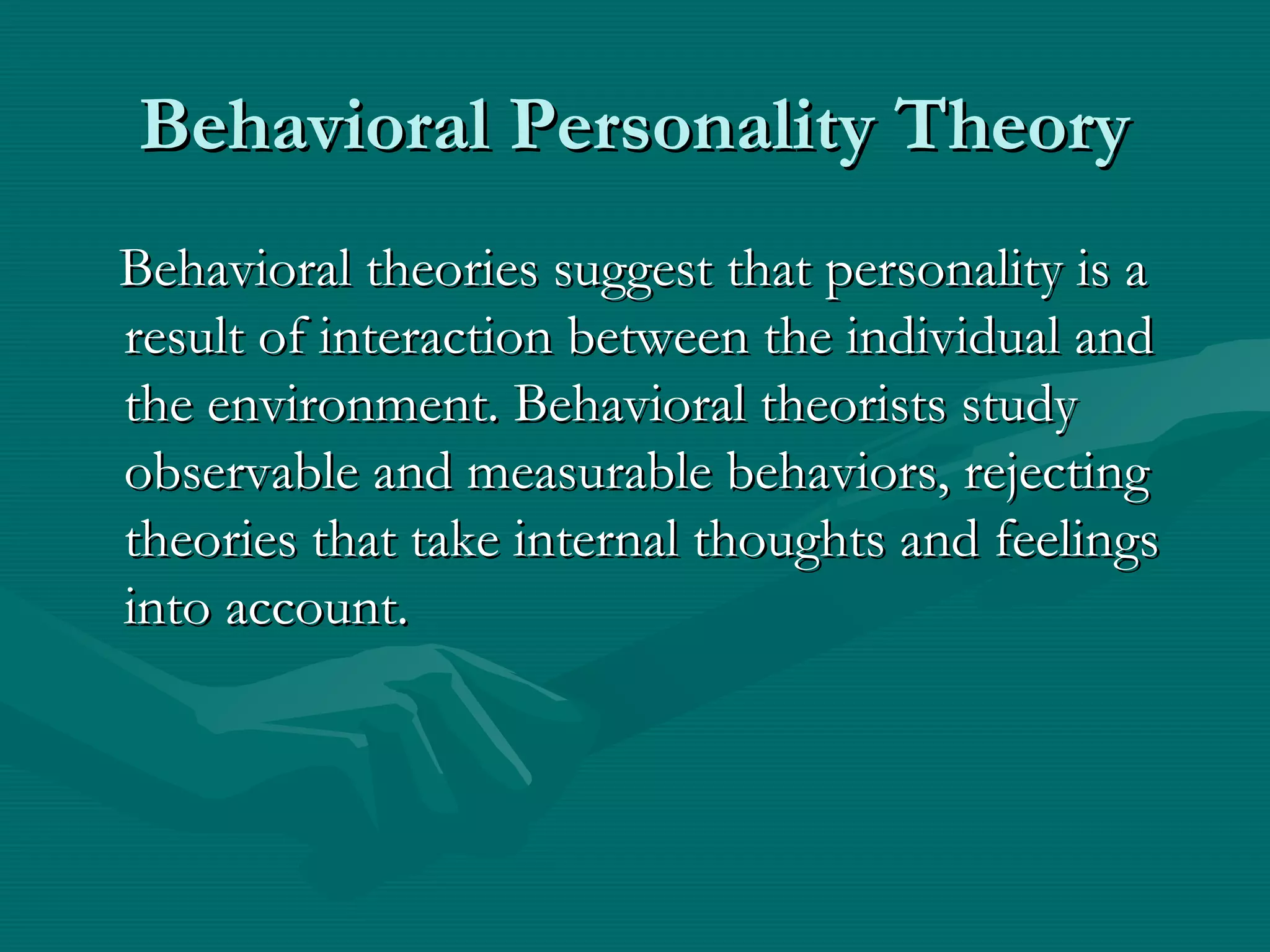 Personality theories | PPT