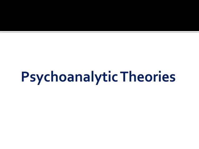 Personality theories and determinants of psychopathology | PPT