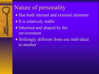 Personality & ; theories of personality | PPT