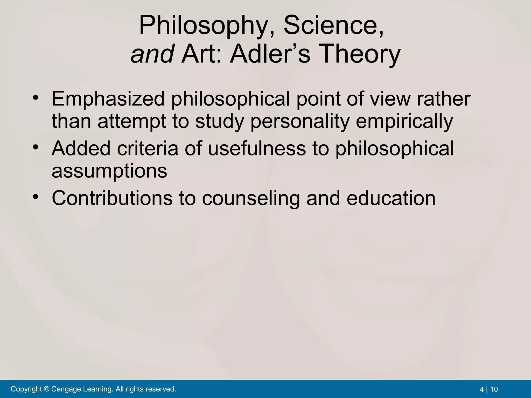 Personality theory ppt ch04 adler individual psychology | PPT
