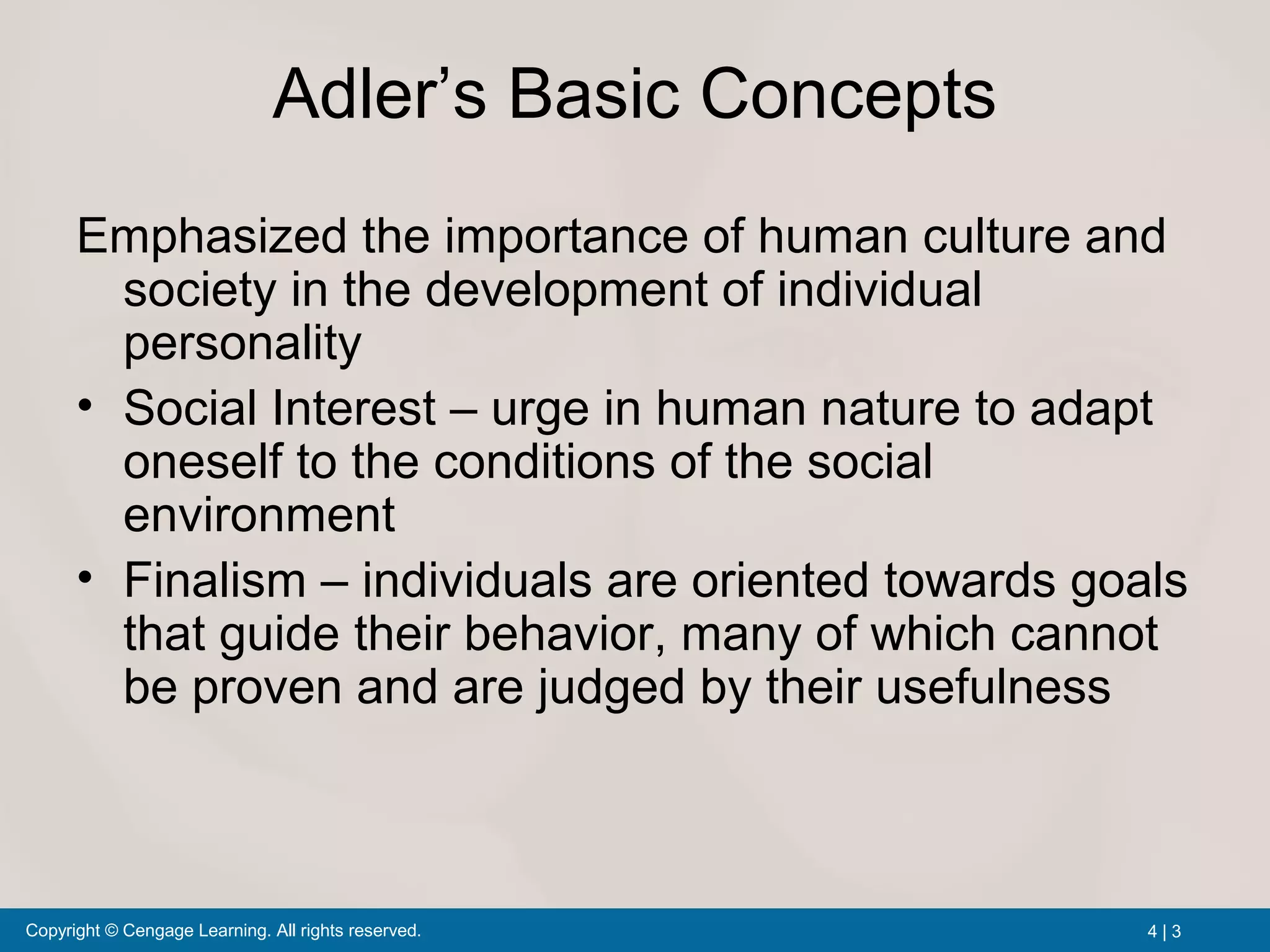 Personality theory ppt ch04 adler individual psychology | PPT