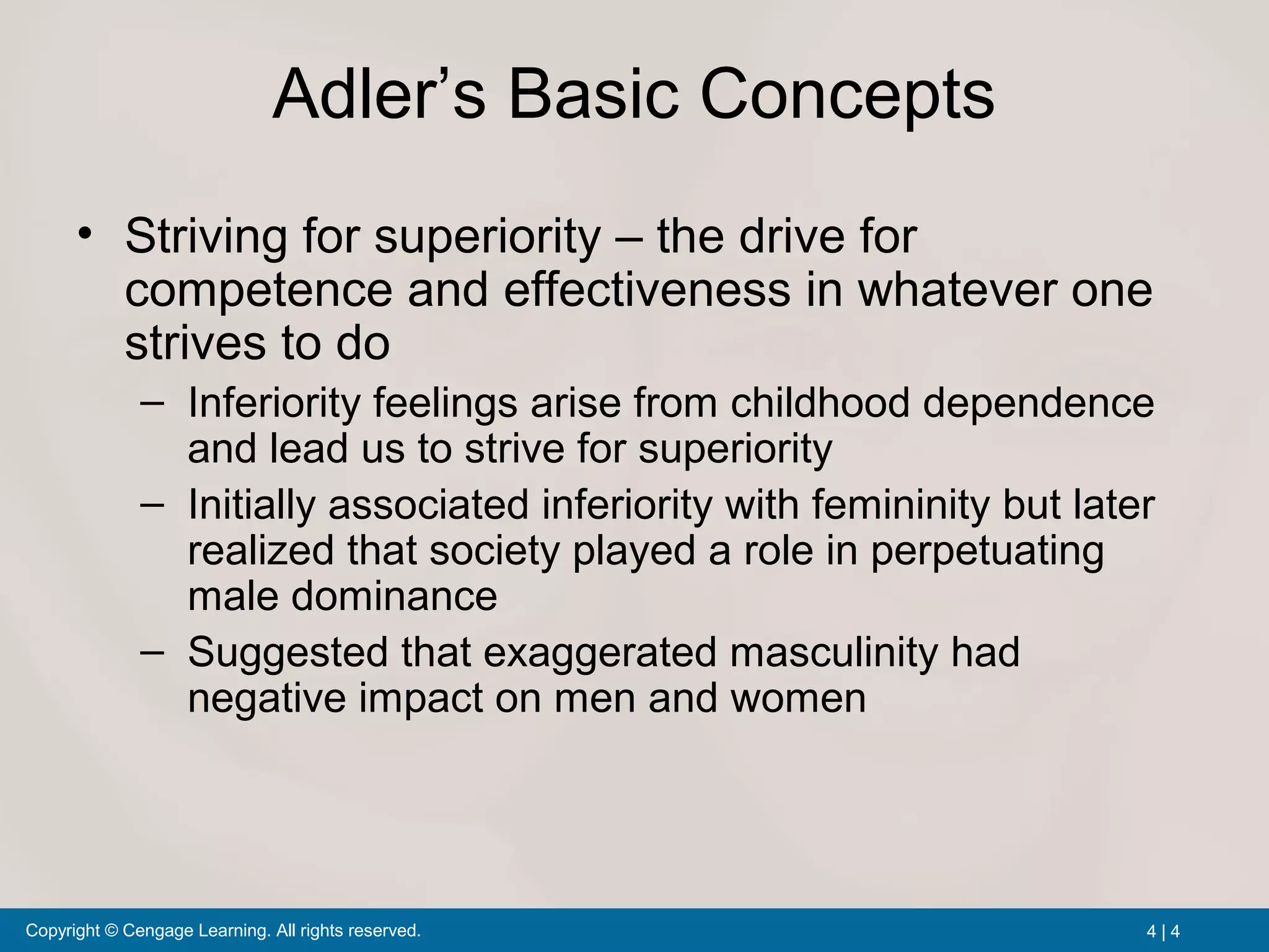 Personality theory ppt ch04 adler individual psychology | PPT