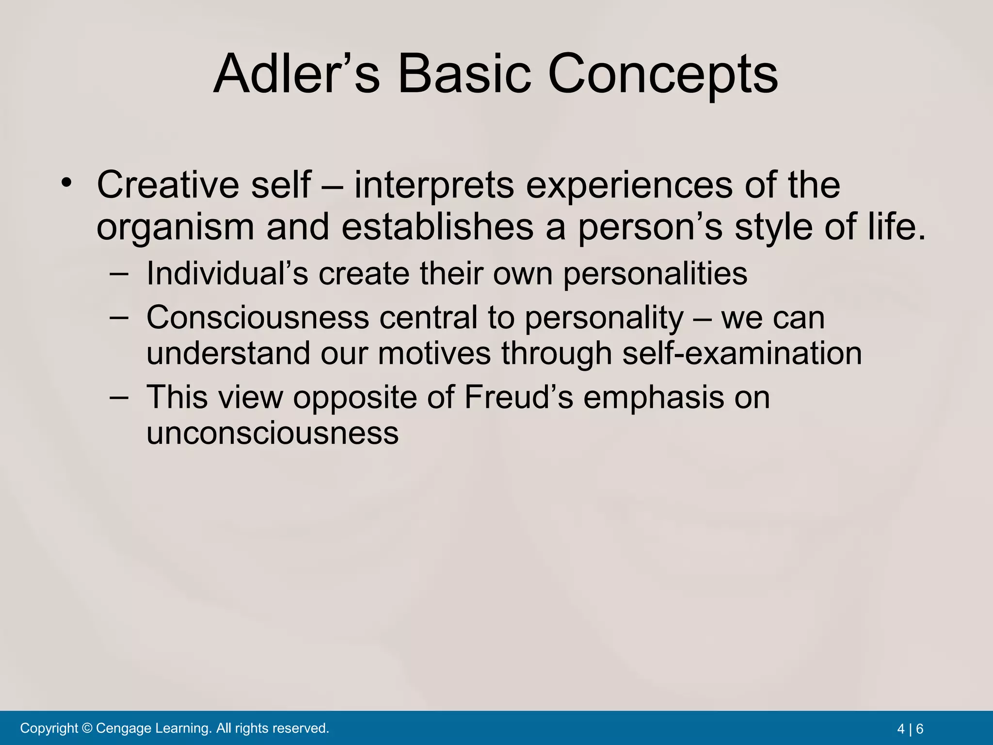 Personality theory ppt ch04 adler individual psychology | PPT