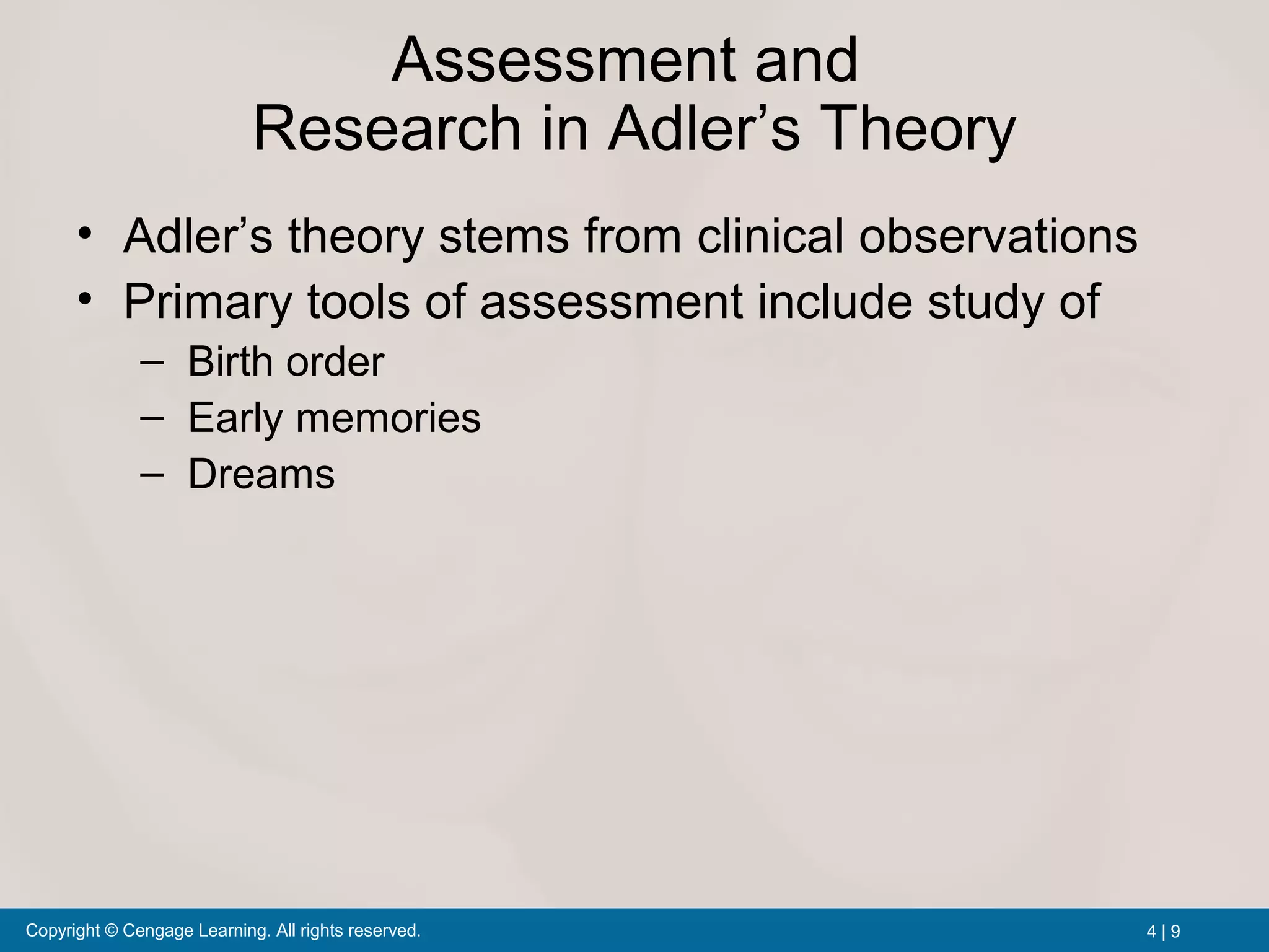 Personality theory ppt ch04 adler individual psychology | PPT