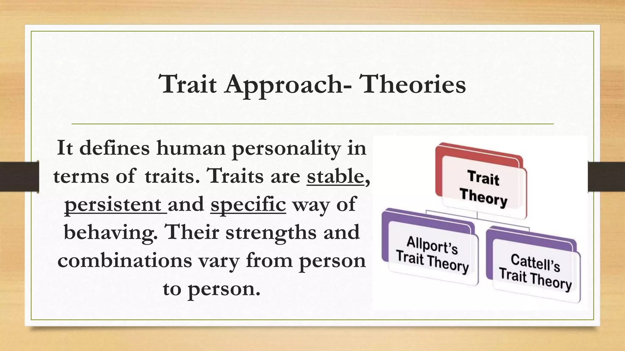 Personality, type and trait theory | PPTX