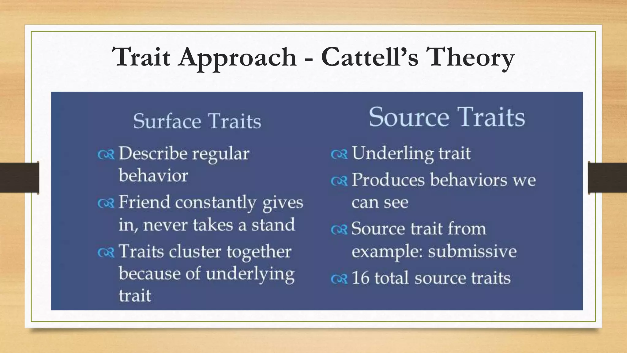 Personality, type and trait theory | PPTX