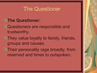 Personality Types | PPT