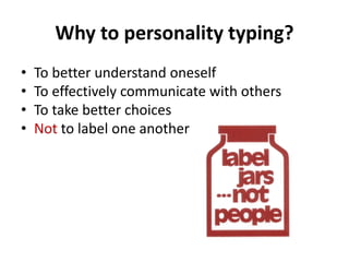 Personality types | PPTX