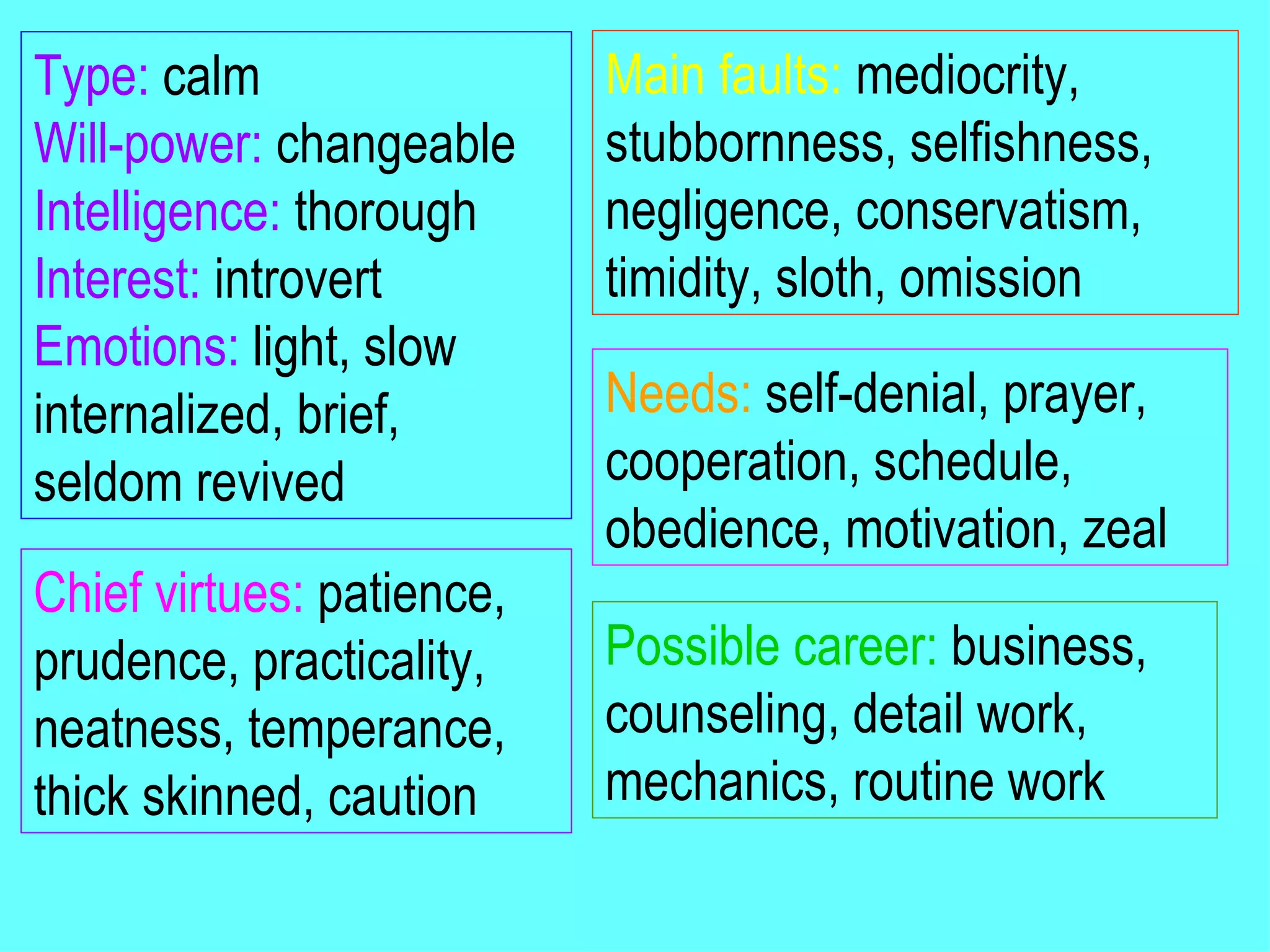 Personality types temperament types | PPT