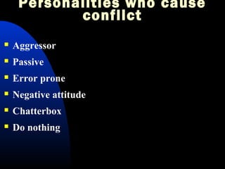 Personality types and styles of conflict management | PPT