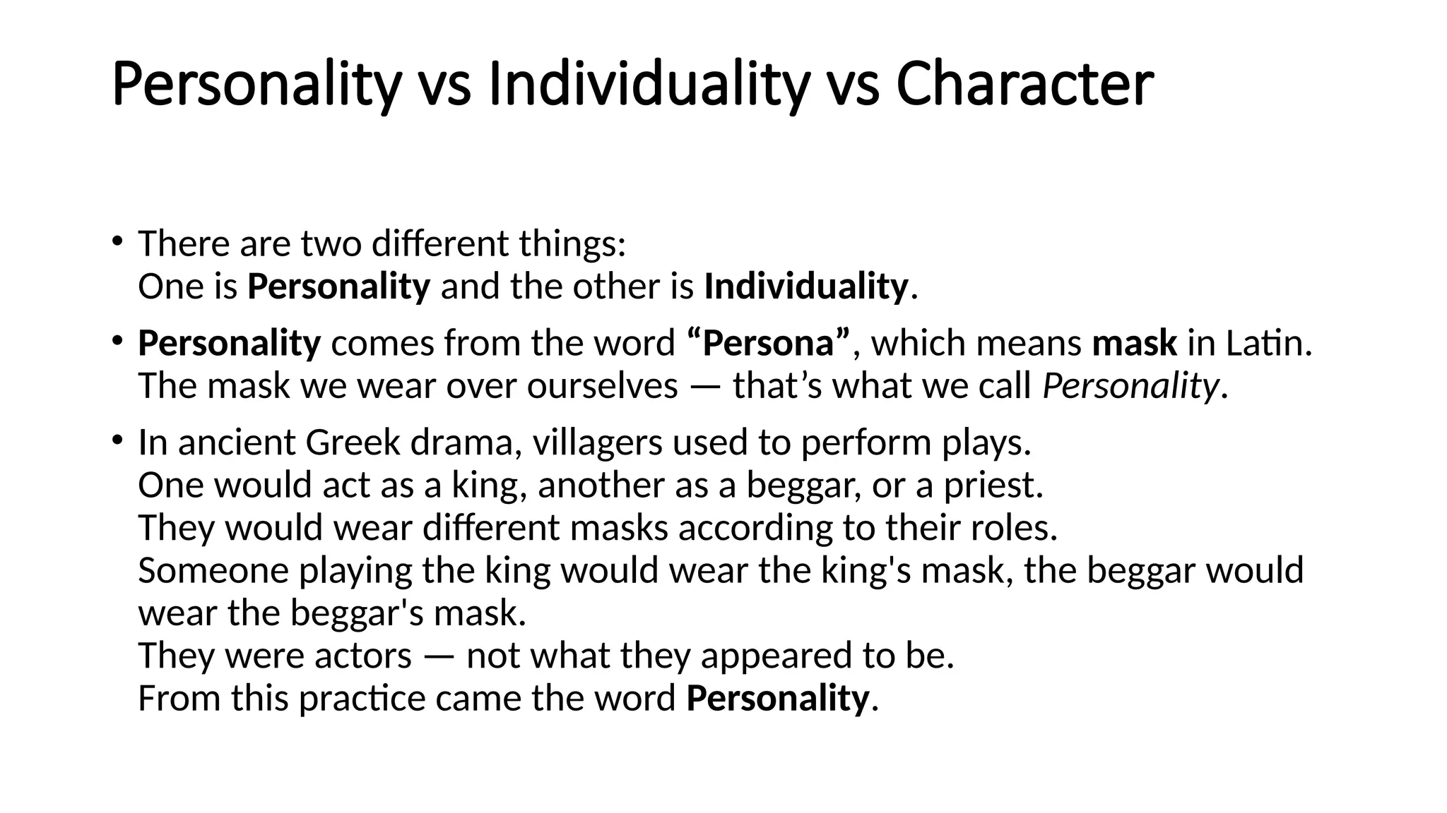Personality vs Character.presentation how | PPTX