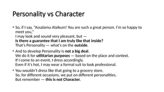 Personality vs Character.presentation how | PPTX