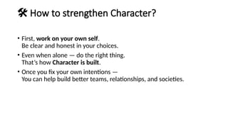 Personality vs Character.presentation how | PPTX