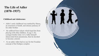 Alfred Adler Individual Psychology | PPTX