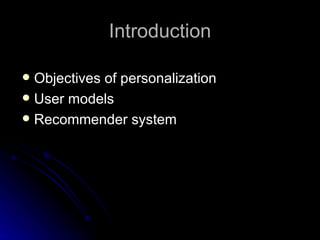 Personalization and privacy | PPT