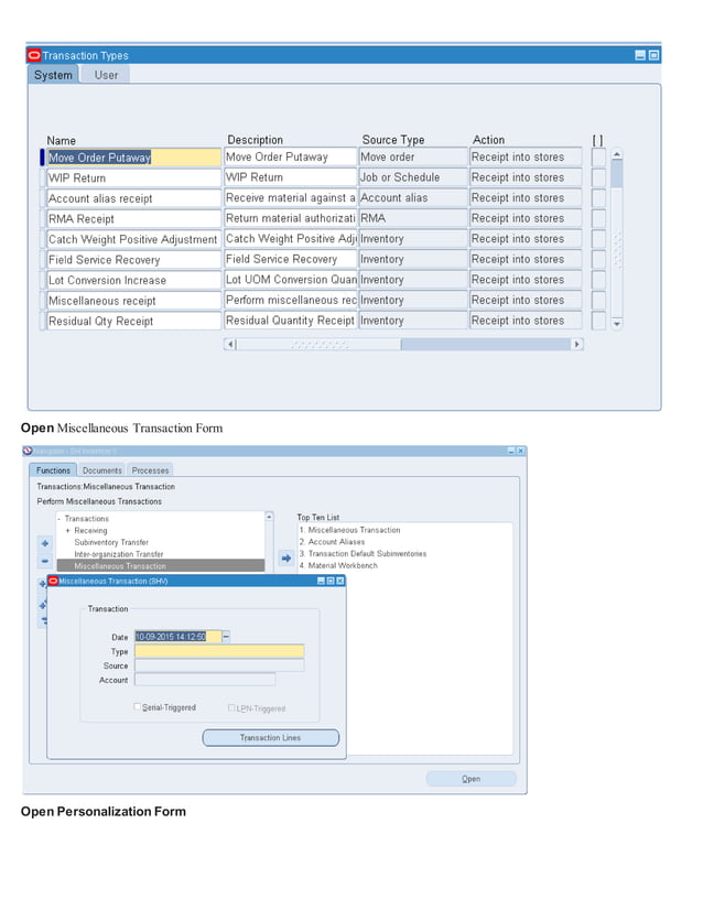 Personalization how to restrict transaction type list of values | DOCX