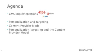Personalization, Targeting & the Content Provider Model | PPT