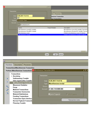 Personalization to restrict subinventory lov in miscellaneous transaction to subinventory have ...