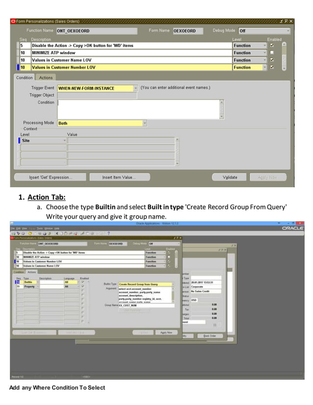 Personalization To Restrict Values In Customer Name And Number Lov In