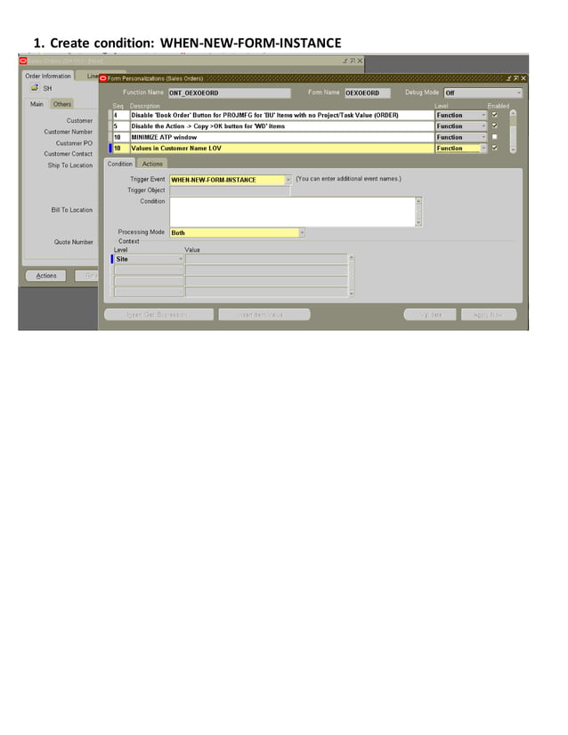Personalization To Restrict Values In Customer Name And Number Lov In