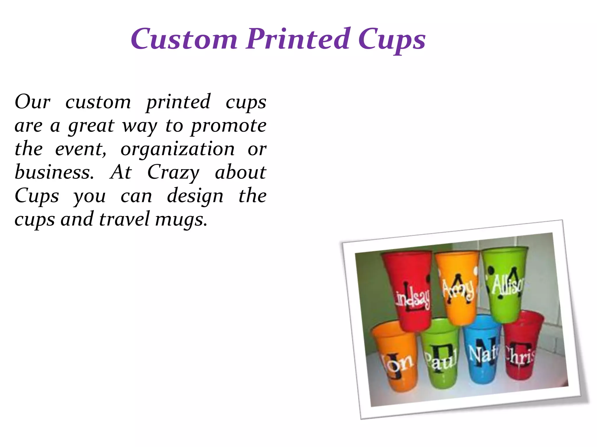 Personalized birthday cups | PPT