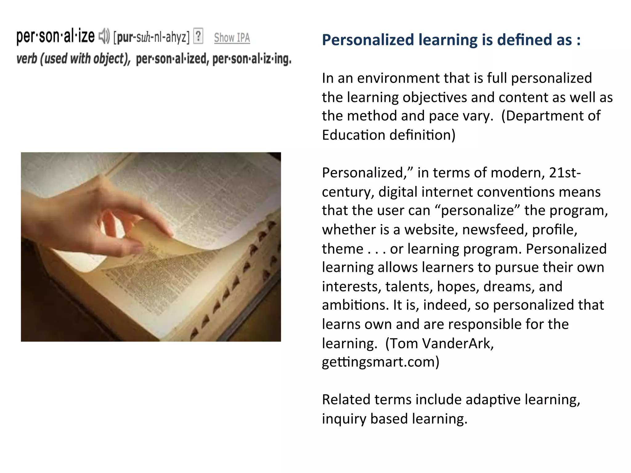 Personalized learning: overview with association examples | PDF ...