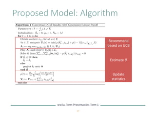 Personalized list recommendation based on multi armed bandit algorithms | PPT