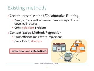 Personalized list recommendation based on multi armed bandit algorithms | PPT