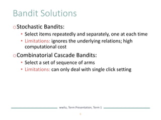 Personalized list recommendation based on multi armed bandit algorithms | PPT