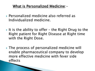 Personalized medicine | PPTX