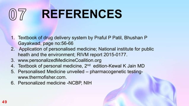 Personalized medicine and customized drug delivery system | PPTX ...