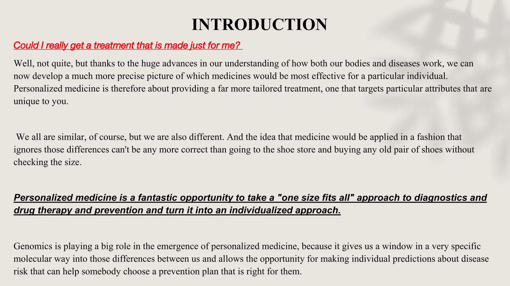 PERSONALIZED MEDICINE and customised drug delivery L-1.pptx