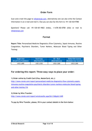 Personalized Medicine Diagnostics (Flow Cytometry, Sepsis Immunos ...