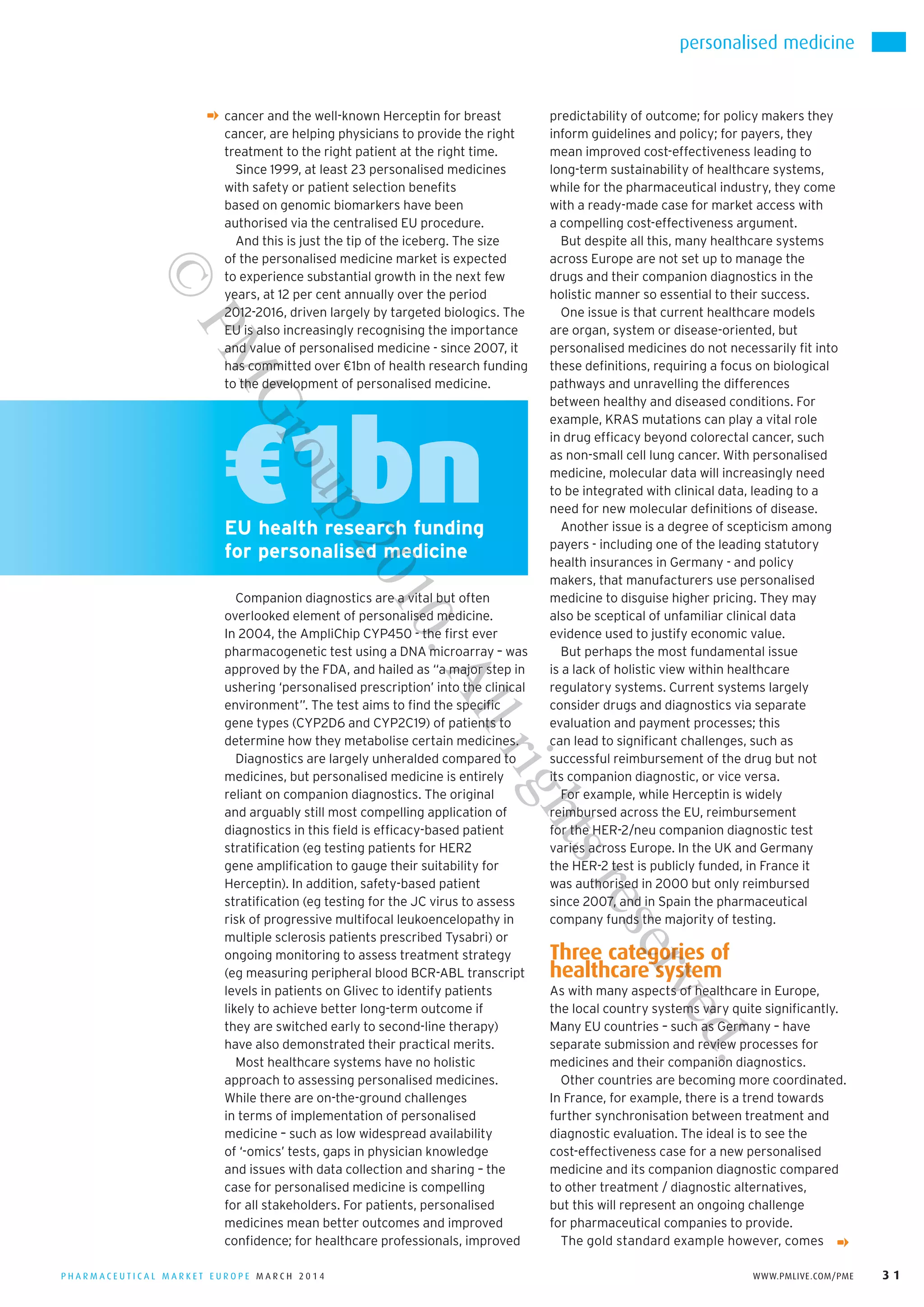 Personalized Medicine: Uptake Challenges | PDF