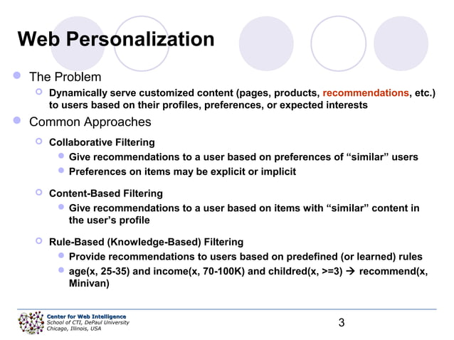 Personalizing the web building effective recommender systems | PPT