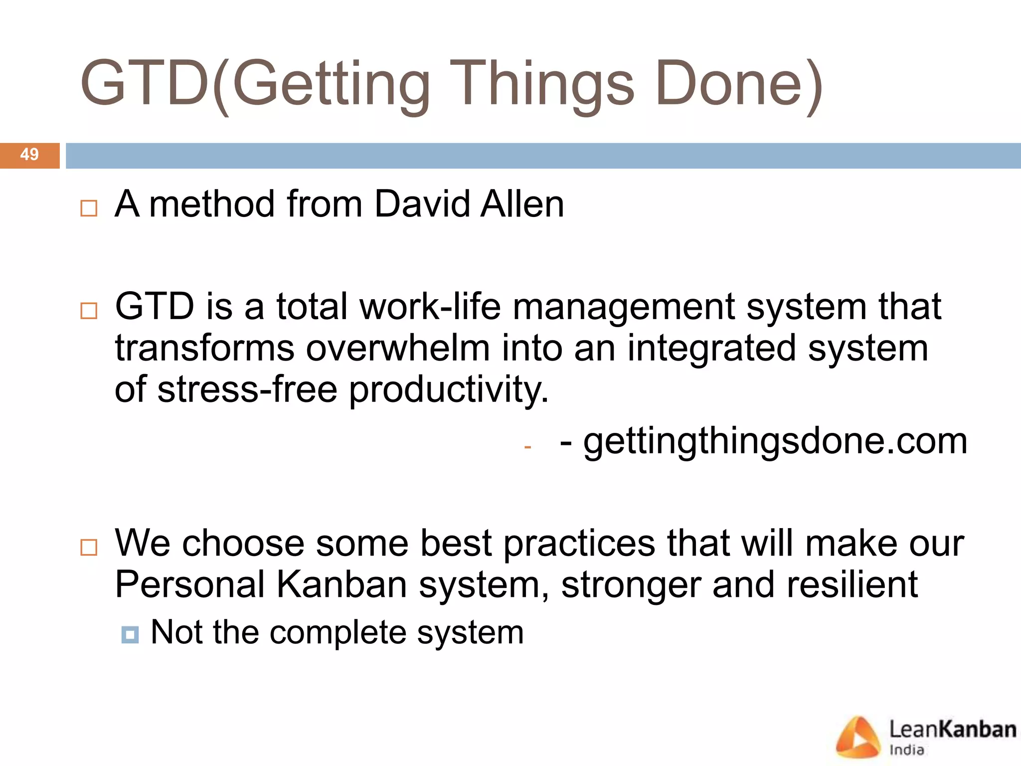 Personal kanban + GTD | PPTX