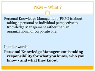 Personal Knowledge Management | PPTX