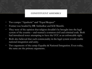 Personal laws v. indian consti | PPT