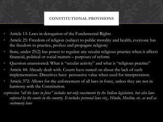 Personal laws v. indian consti | PPT