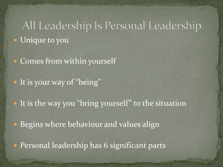 Personal Leadership Presentation | PPTX
