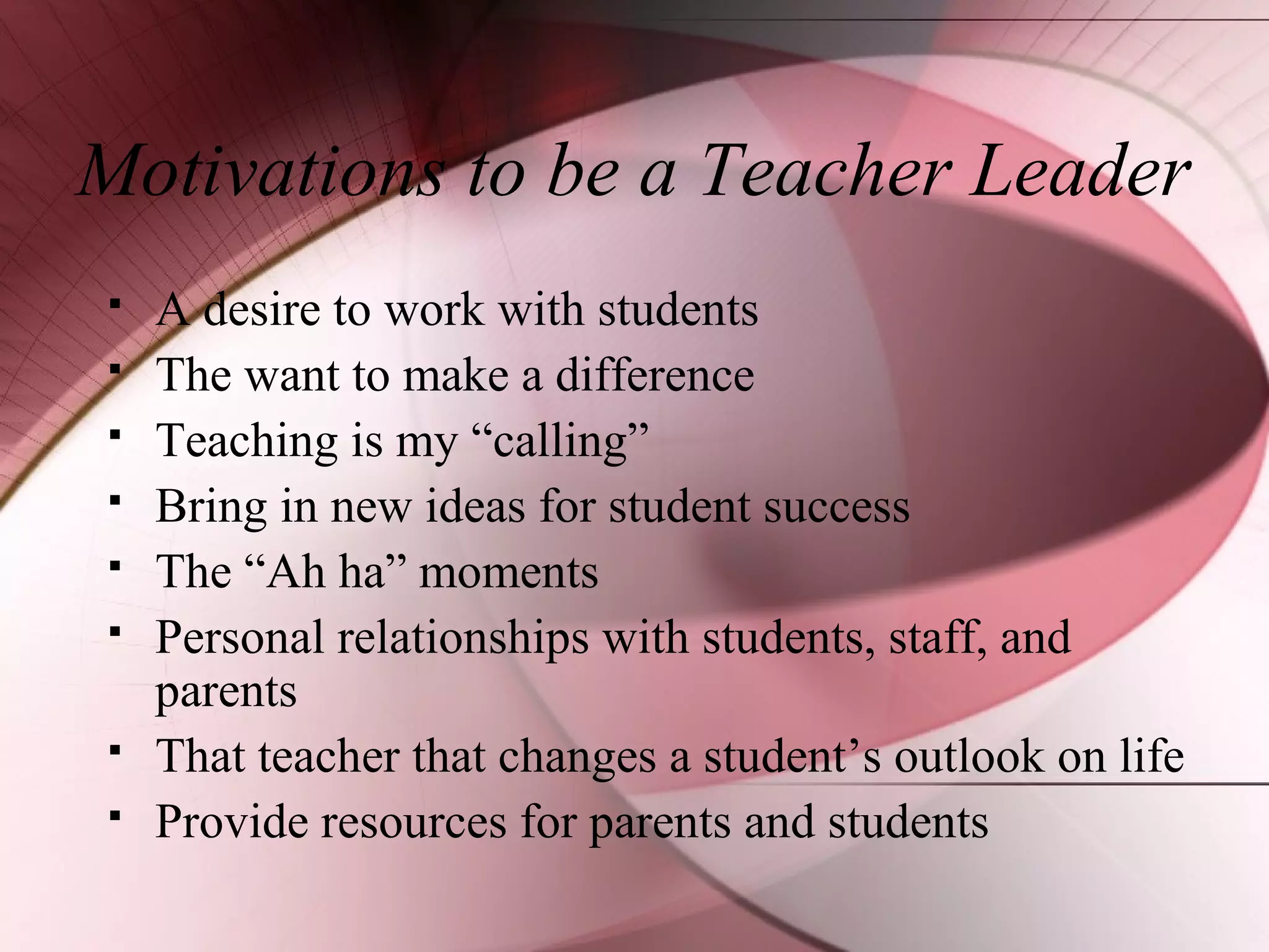 Personal leadership reflection | PPT