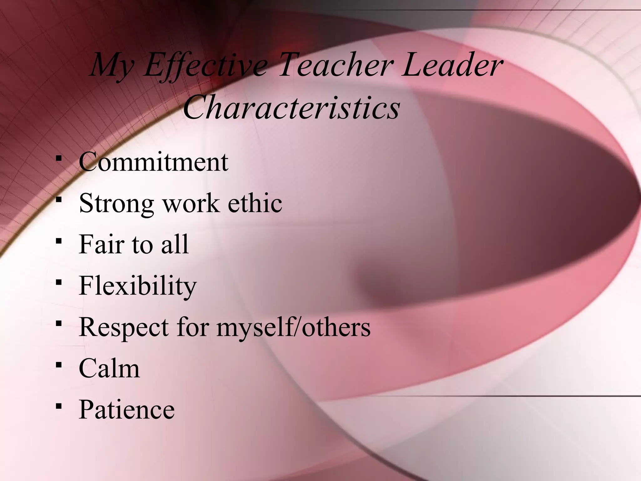 Personal leadership reflection | PPT
