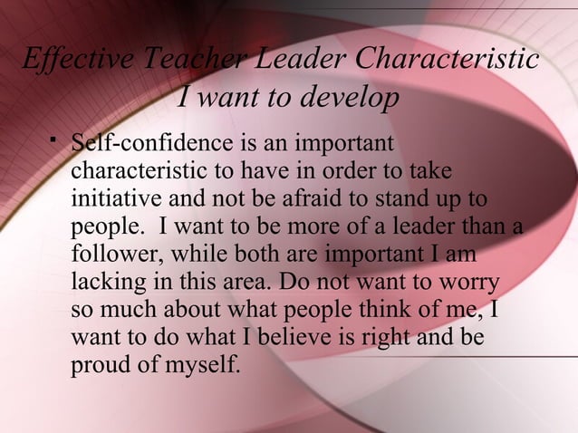 Personal leadership reflection | PPT
