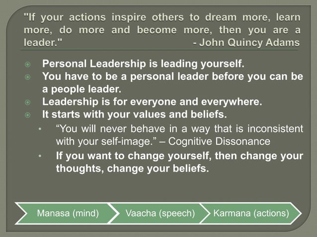 Personal Leadership | PPTX | Career Advice | Careers