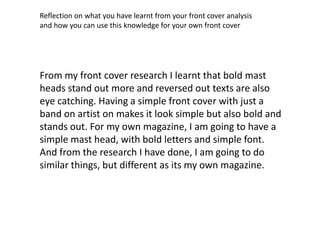 Personal learning and refelction | PPTX